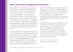 About Aetna Senior Supplemental Insurance